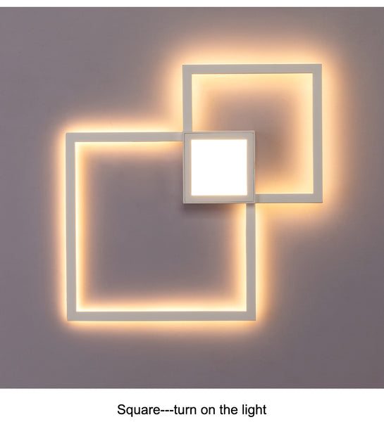 Simple geometric line LED shape wall light – LushDeco